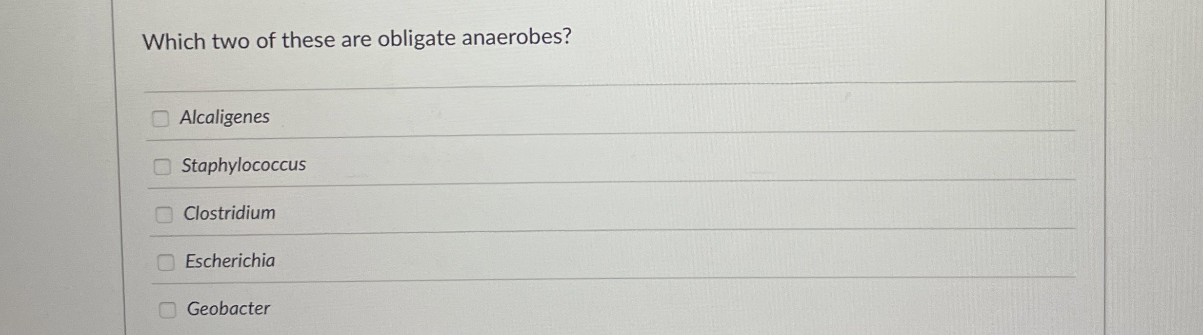 Solved Which two of these are obligate | Chegg.com