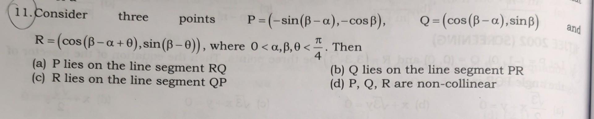 Solved 1. Consider three points | Chegg.com
