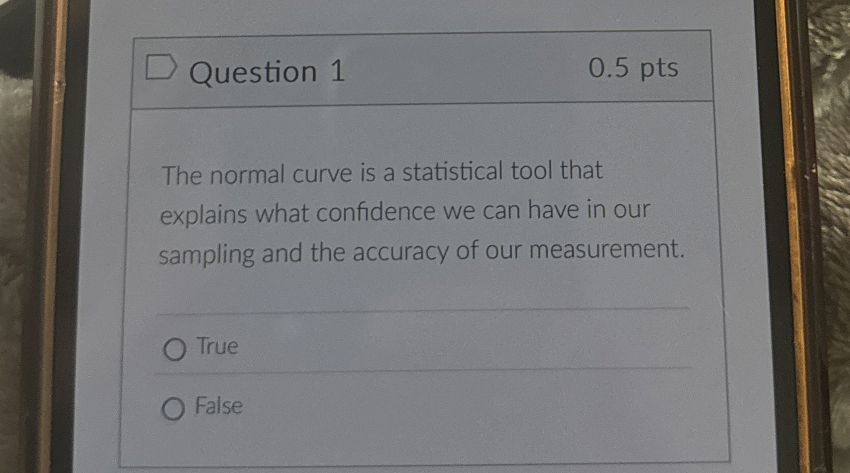 Solved Question 10.5 ﻿ptsThe normal curve is a statistical | Chegg.com