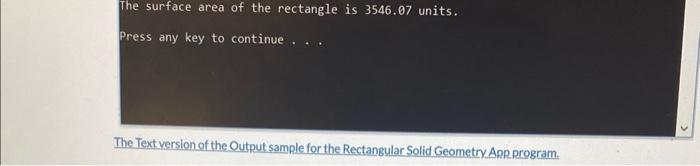 Solved Write a program that calculates the volume and | Chegg.com