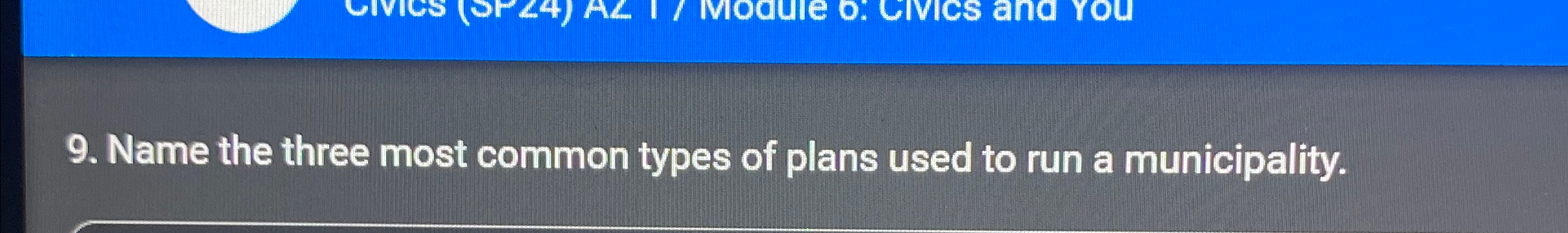 Solved Name the three most common types of plans used to run | Chegg.com