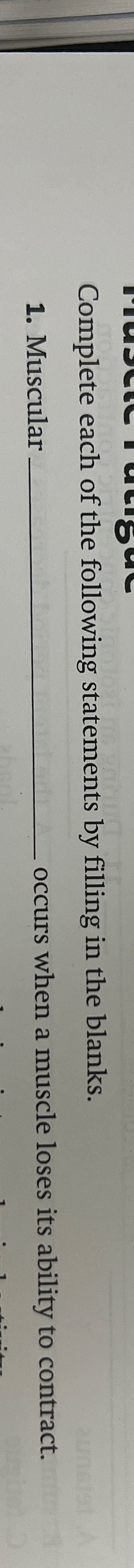 Solved Complete each of the following statements by filling | Chegg.com