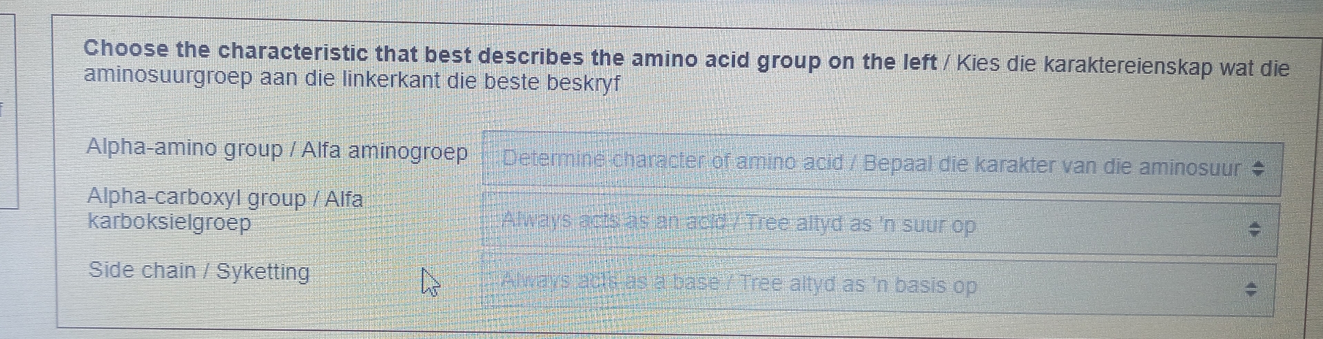 Solved Choose the characteristic that best describes the | Chegg.com