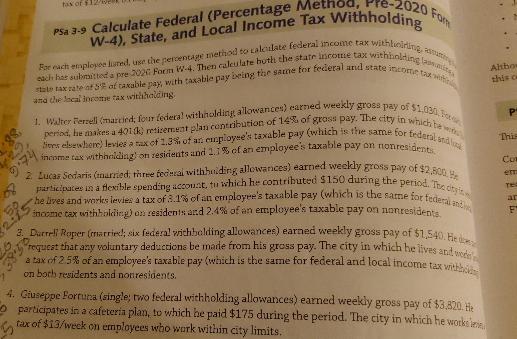 Solved 88. 62 tax of $12 1. Walter Ferrell (married; four | Chegg.com