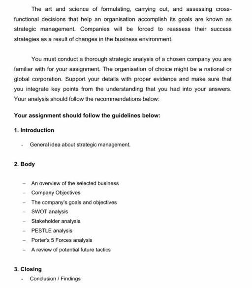 Solved The art and science of formulating, carrying out, and | Chegg.com
