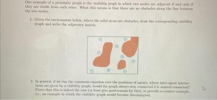 One example of a proximity graph is the wisibility | Chegg.com