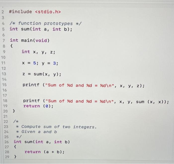 Solved Which line or lines make a function call? | Chegg.com