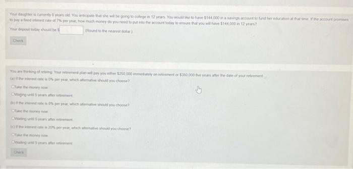 Solved To pay a find etirest path of 7 . pee year, how much | Chegg.com