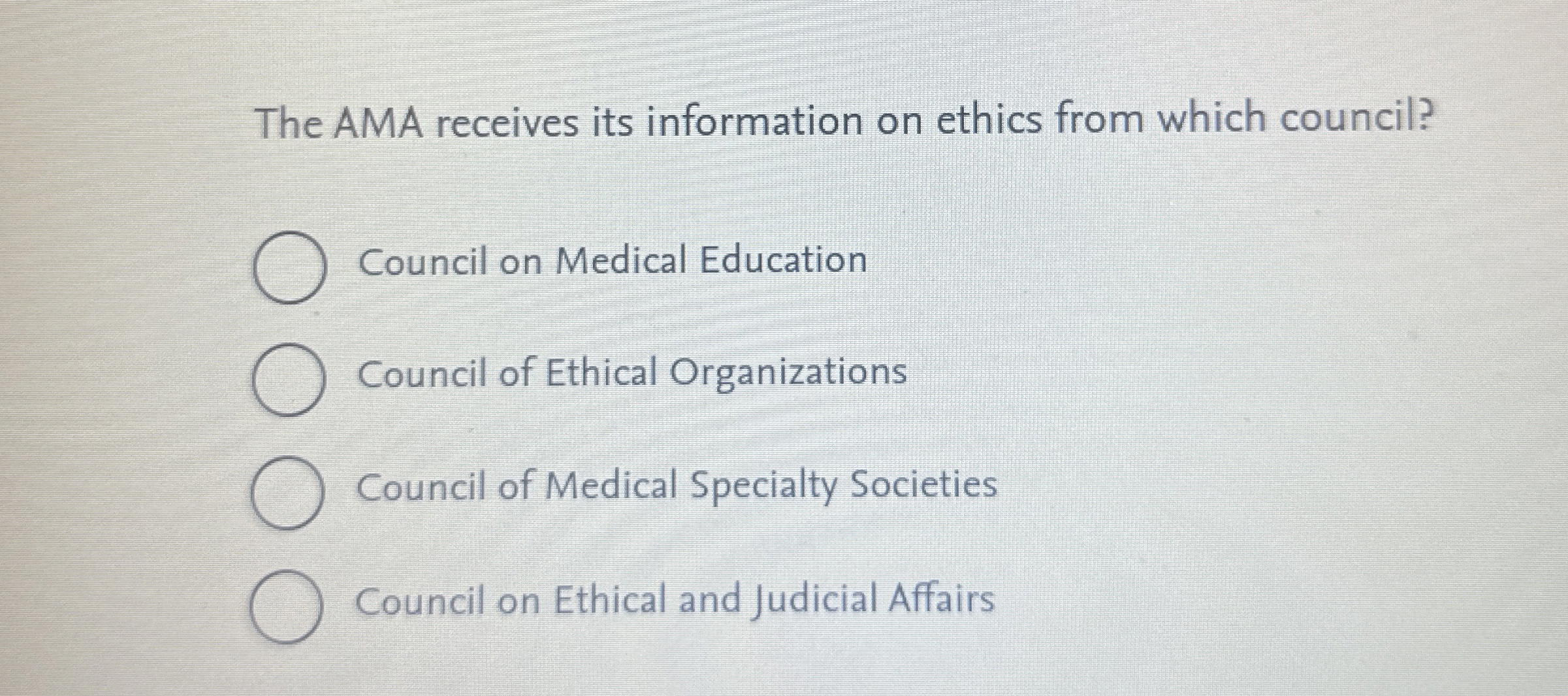 Solved The AMA receives its information on ethics from which | Chegg.com
