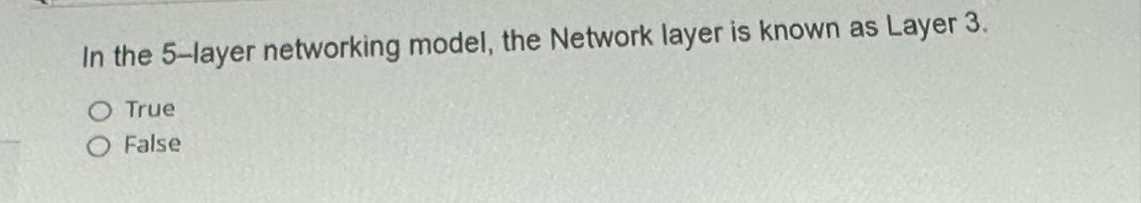 Solved In the 5-layer networking model, the Network layer is | Chegg.com