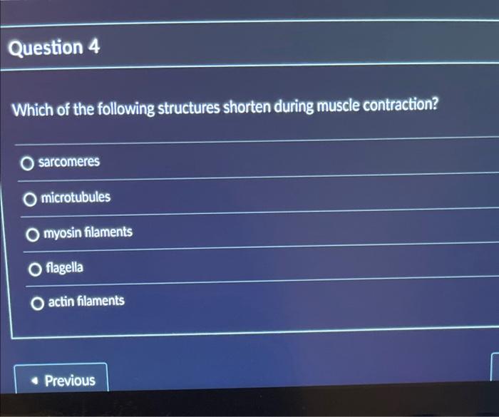 Solved Question 4 Which of the following structures shorten | Chegg.com