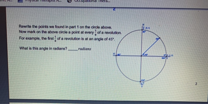Solved 172 PreCalculus Trigonometry The Unit Circle Lab | Chegg.com