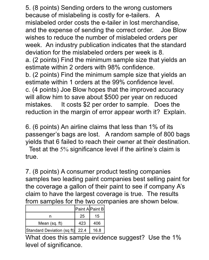Solved (8 ﻿points) ﻿Sending orders to the wrong customers | Chegg.com