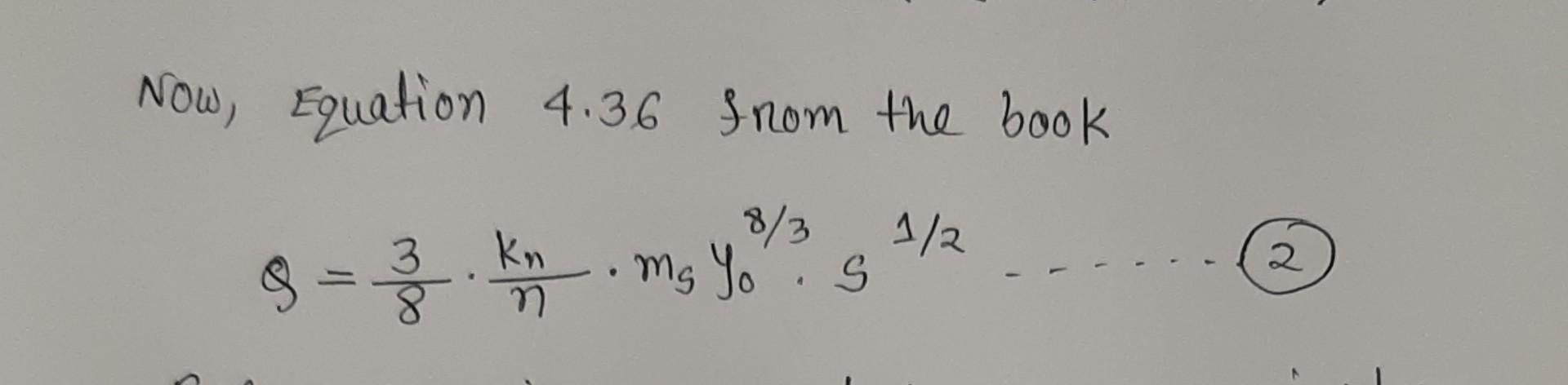 Solved Apply manning's equation to the full cnoss section of | Chegg.com