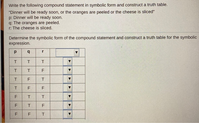 Solved Write the following compound statement in symbolic | Chegg.com