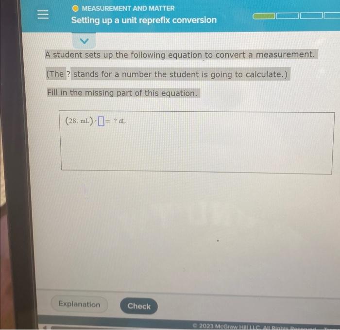 Solved MEASUREMENT AND MATTER Setting up a unit reprefix | Chegg.com