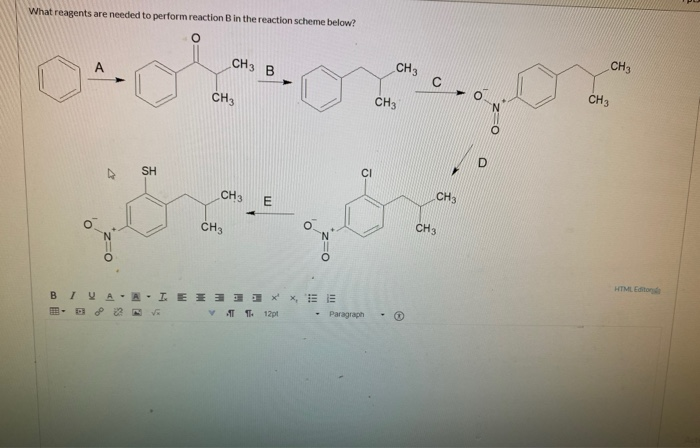 Solved What reagents are needed to perform reaction in the | Chegg.com