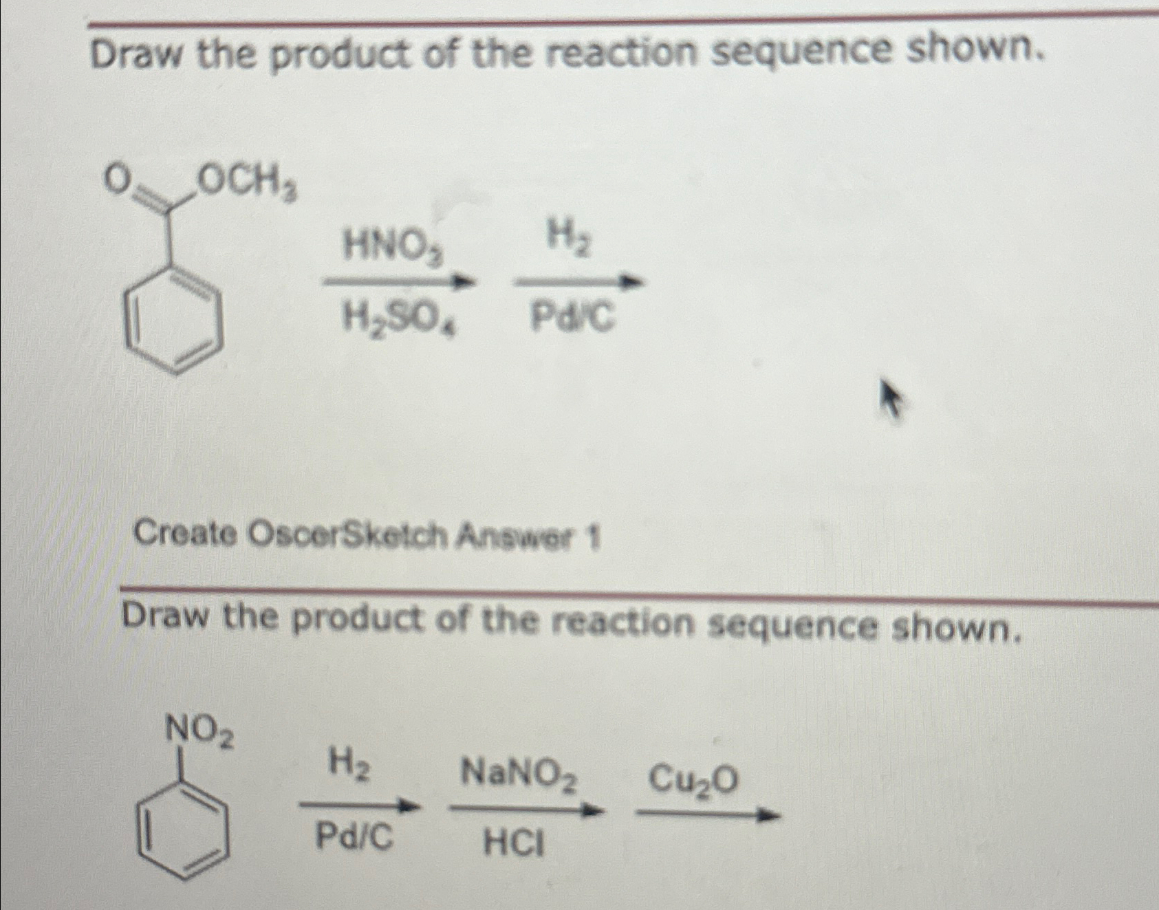 Solved Draw the product of the reaction sequence | Chegg.com