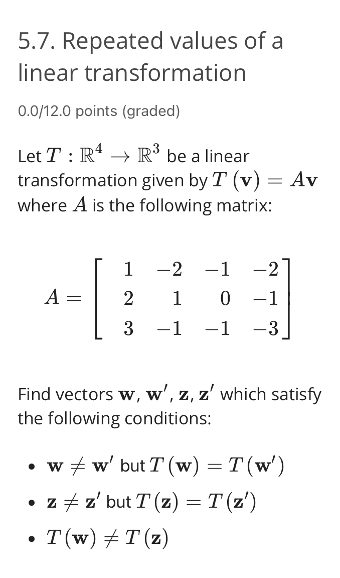 Solved 5.7. ﻿Repeated values of alinear | Chegg.com