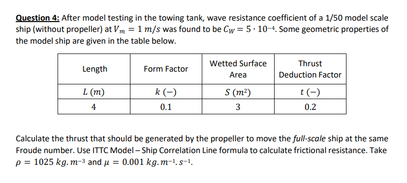 Solved Calculate the thrust that should be generated by the | Chegg.com