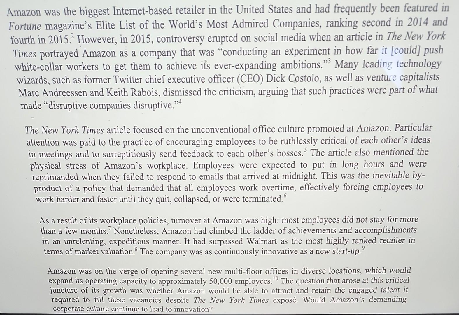 Solved 1. Write an introduction for your paper about Amazon, | Chegg.com