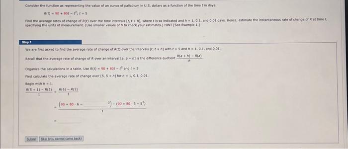 Solved Csvilser the tunction as representing the value of an | Chegg.com