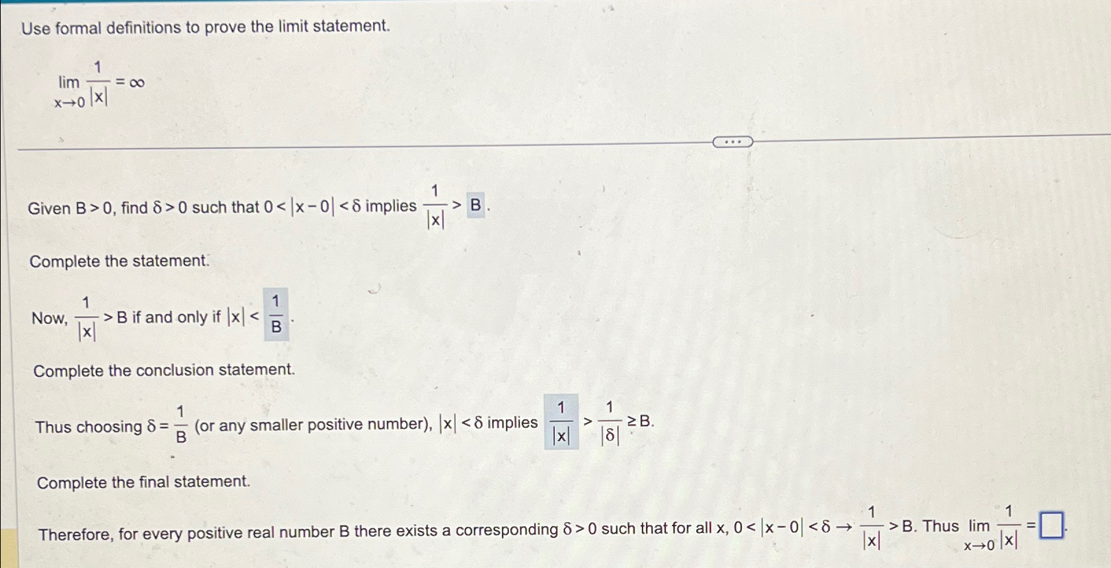 Solved Use formal definitions to prove the limit | Chegg.com