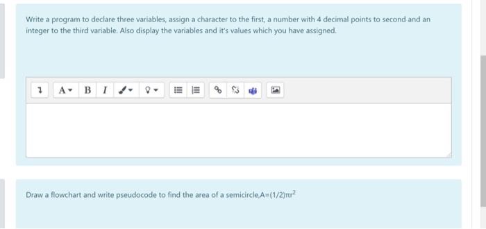 Solved Write A Program To Declare Three Variables Assign A