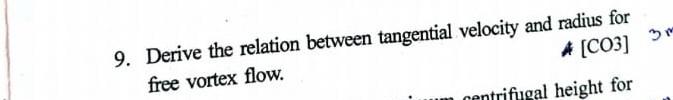 Solved 9. Derive the relation between tangential velocity | Chegg.com