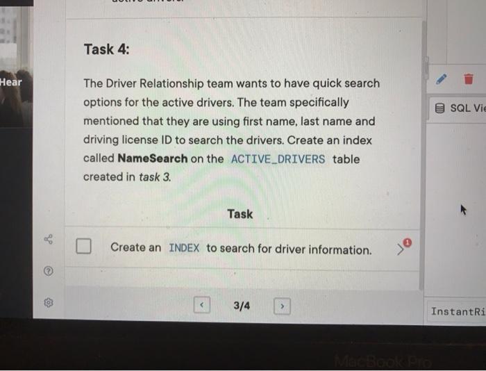 Solved The Driver Relationship team wants to have quick | Chegg.com