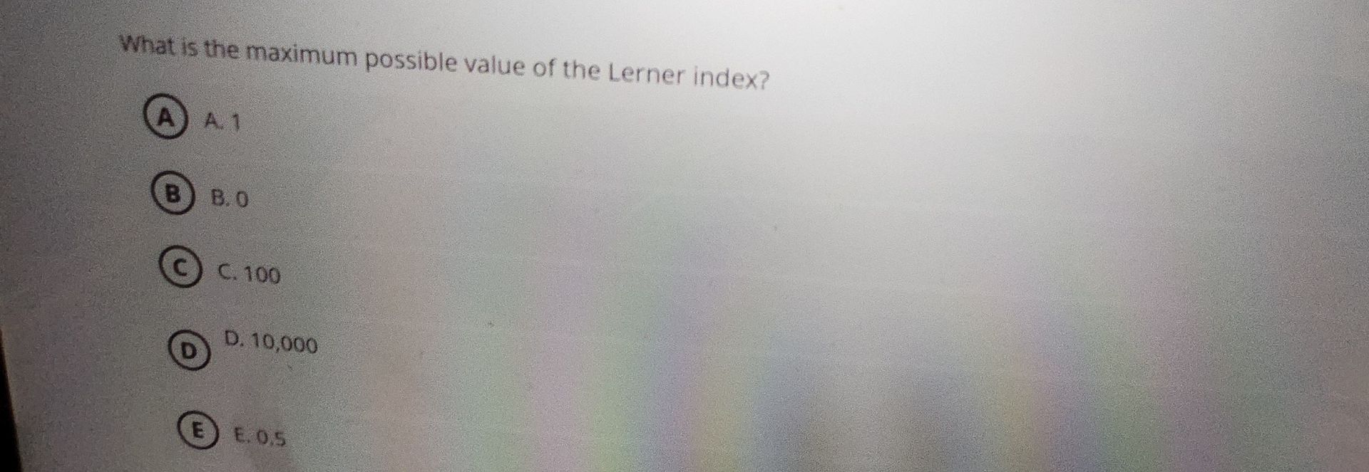 Solved What is the maximum possible value of the Lerner | Chegg.com