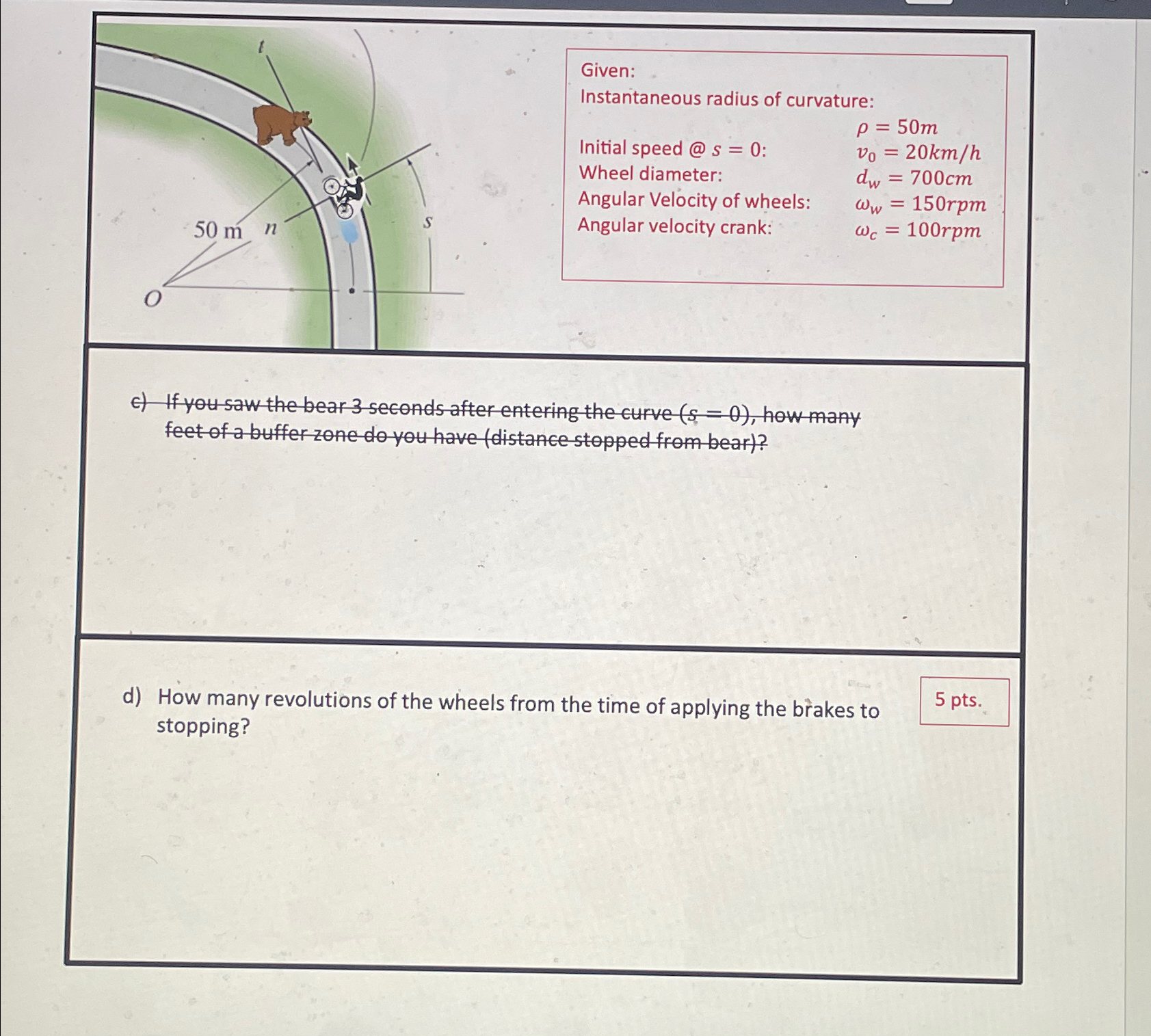 Given:Instantaneous radius of curvature:Initial speed | Chegg.com