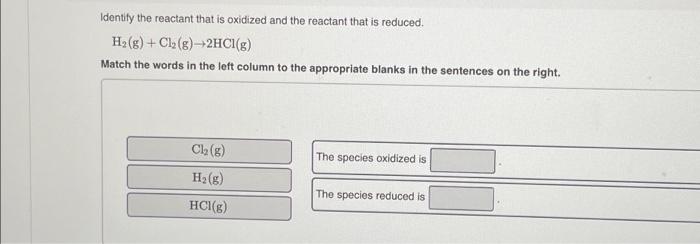Solved Identify the reactant that is oxidized and the | Chegg.com