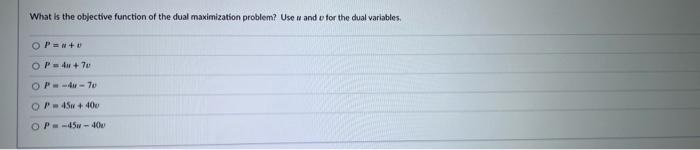 Solved What is the objective function of the dual | Chegg.com