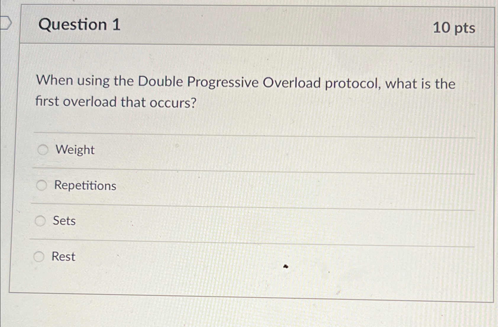 Solved Question 110ptsWhen using the Double Progressive | Chegg.com