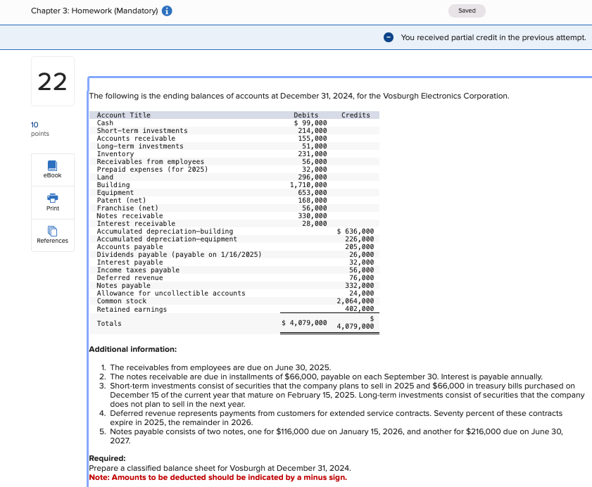 Solved Chapter 3: Homework (Mandatory)iYou received partial | Chegg.com