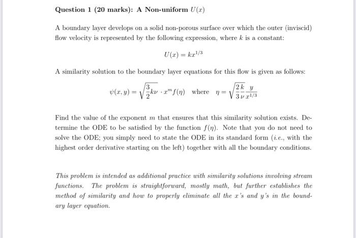 Solved A boundary layer develops on a solid non-porous | Chegg.com