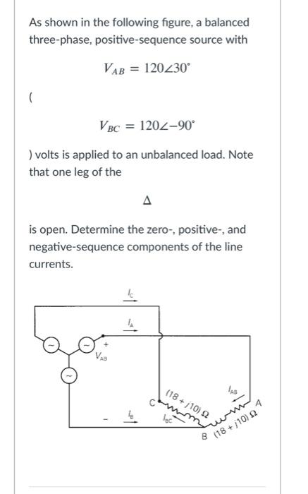 Solved As shown in the following figure, a balanced | Chegg.com