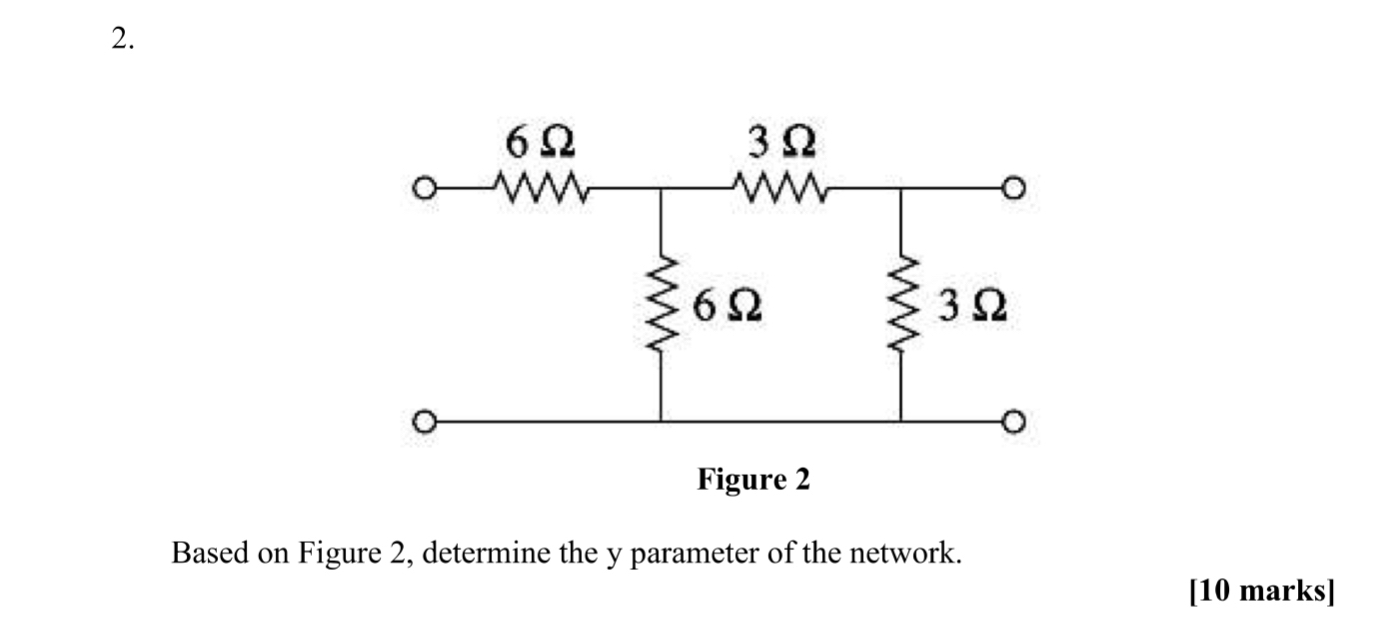 Solved Based on Figure 2, ﻿determine the y parameter of the | Chegg.com