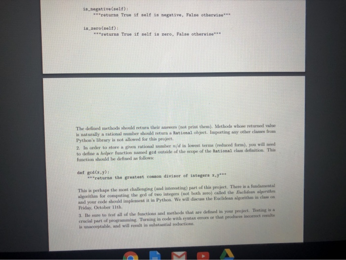 Solved This project is to implement the class of rational | Chegg.com