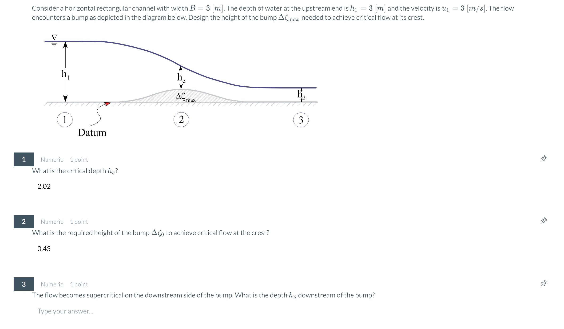 Solved Consider a horizontal rectangular channel with width | Chegg.com