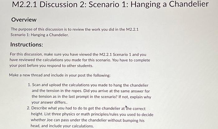 Instructions: For this discussion, make sure you have | Chegg.com