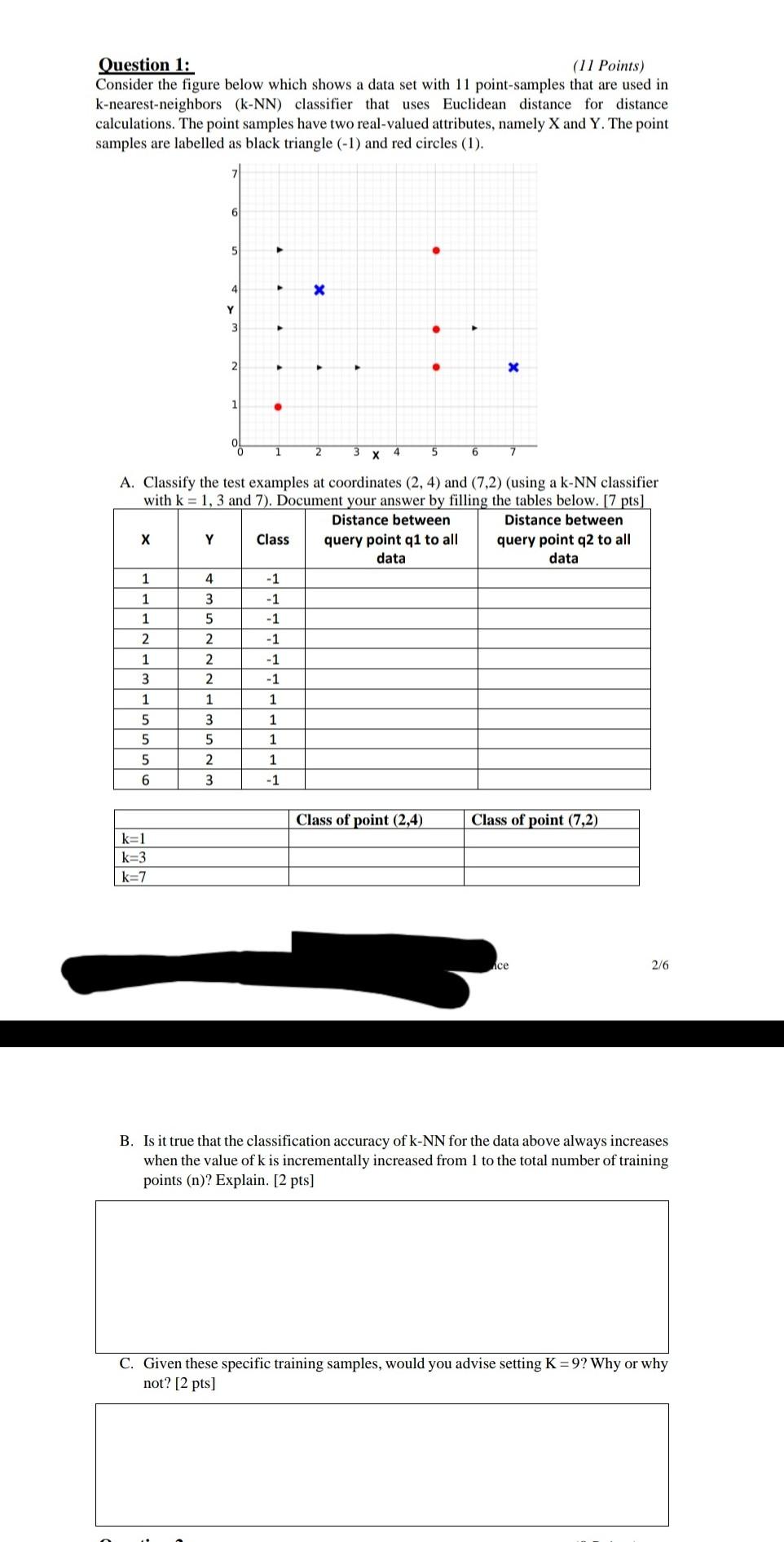 Solved Question 1: (11 Points) Consider the figure below | Chegg.com