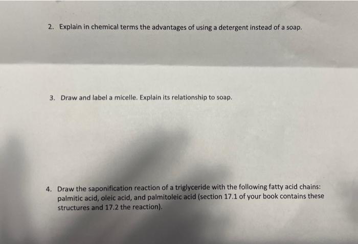 Solved The Properties and Synthesis of Soap Introduction | Chegg.com