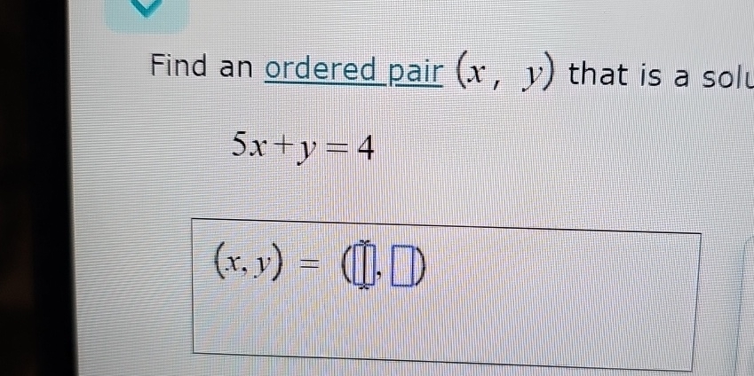 Solved Find an ordered pair (x,y) ﻿that is a | Chegg.com
