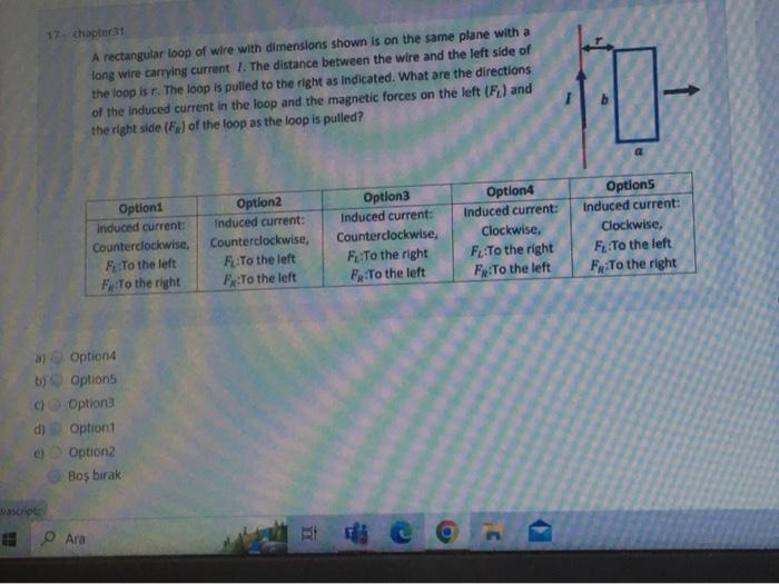 7 - chapter 31 A rectangular loop of wire with | Chegg.com