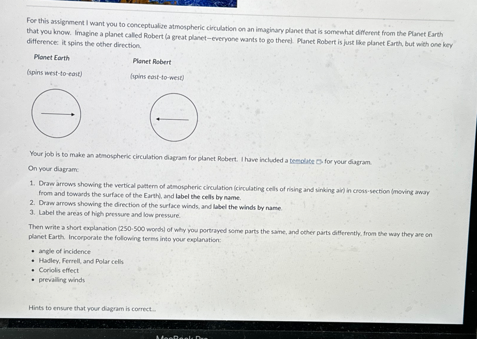 Solved For this assignment I want you to conceptualize | Chegg.com