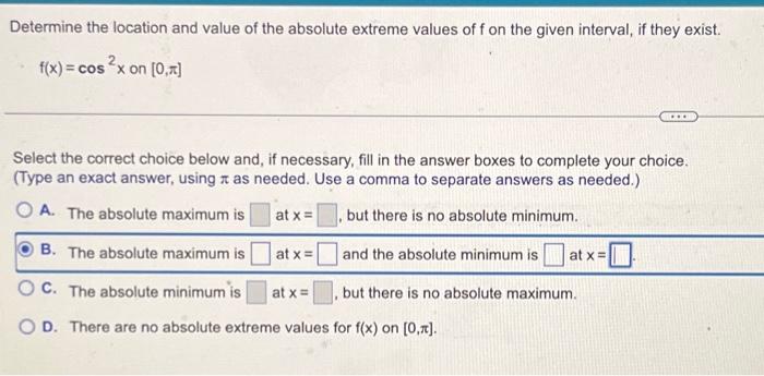 Solved Determine the location and value of the absolute | Chegg.com