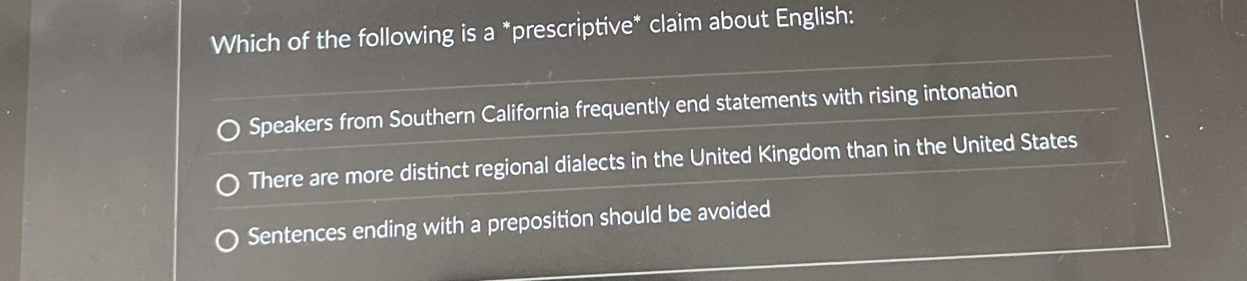 Solved Which of the following is a "prescriptive* ﻿claim | Chegg.com