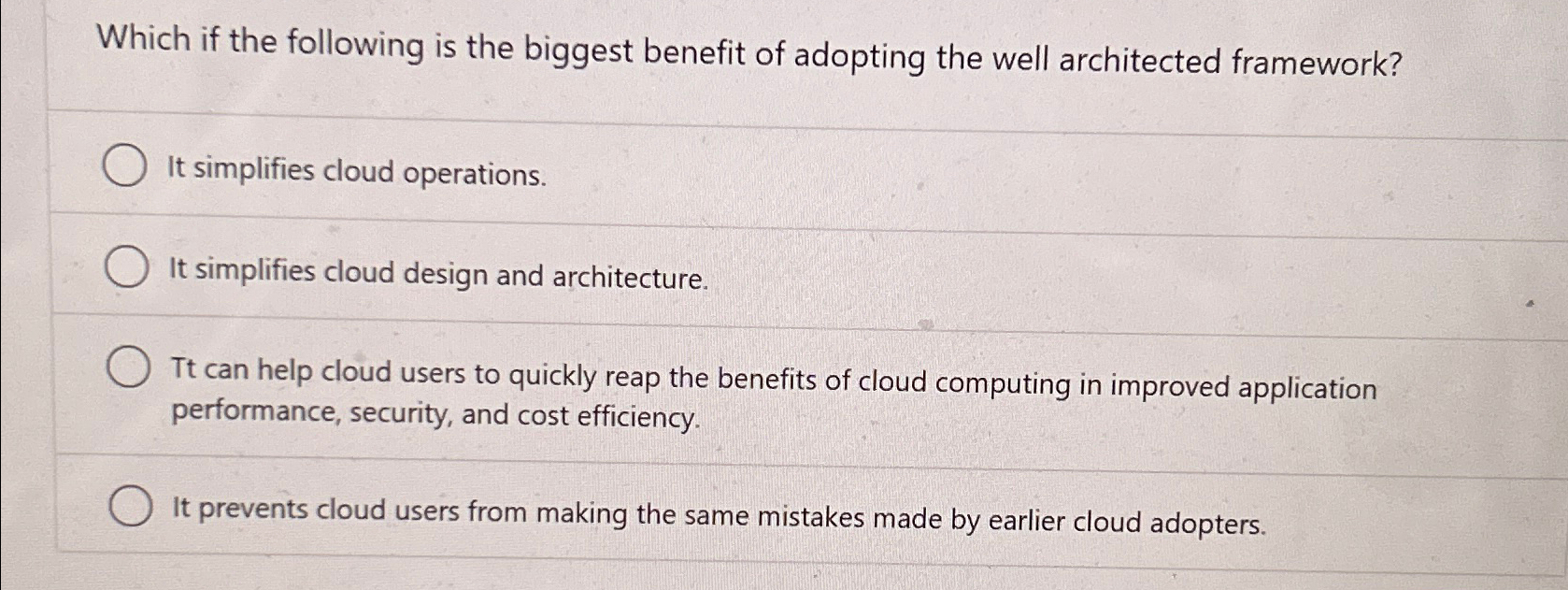 Solved Which if the following is the biggest benefit of | Chegg.com